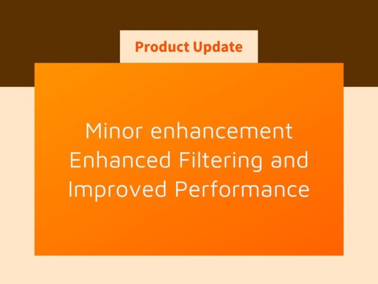 Minor enhancement Enhanced Filtering and Improved Performance